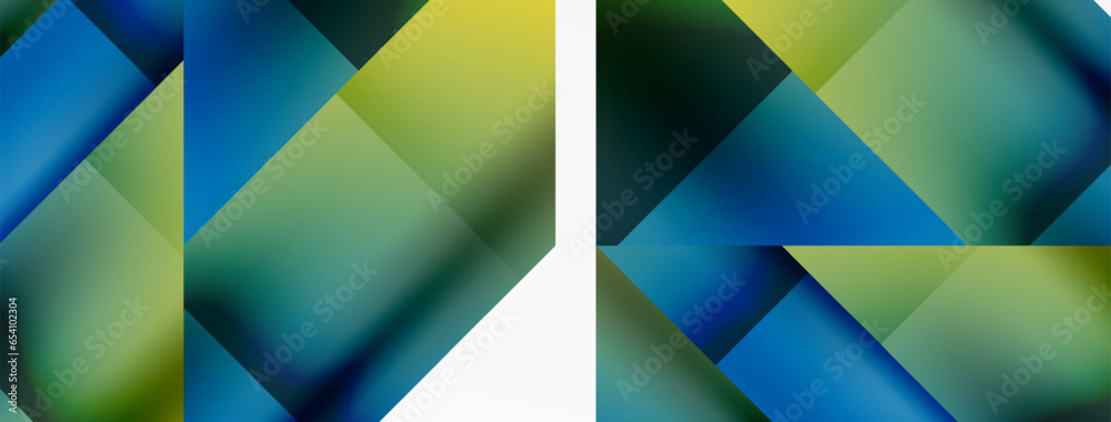 Captivating vector abstraction. Triangles interlock in mesmerizing ...