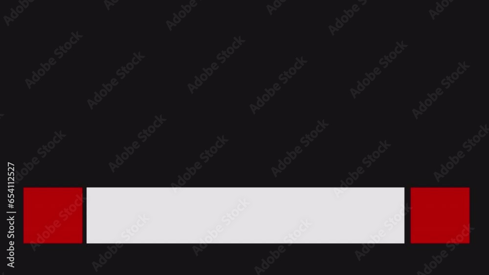 Simple effective red and white colored in and out animating transparent ...