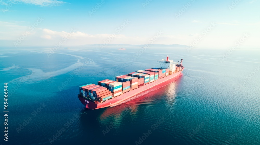 Ultra large container vessel (ULCV 366 Meters long) loaded with various ...