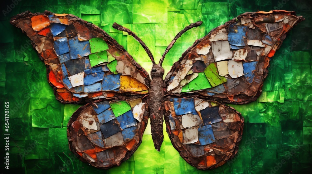 Sustainable Metamorphosis: An abstract artwork of a caterpillar ...