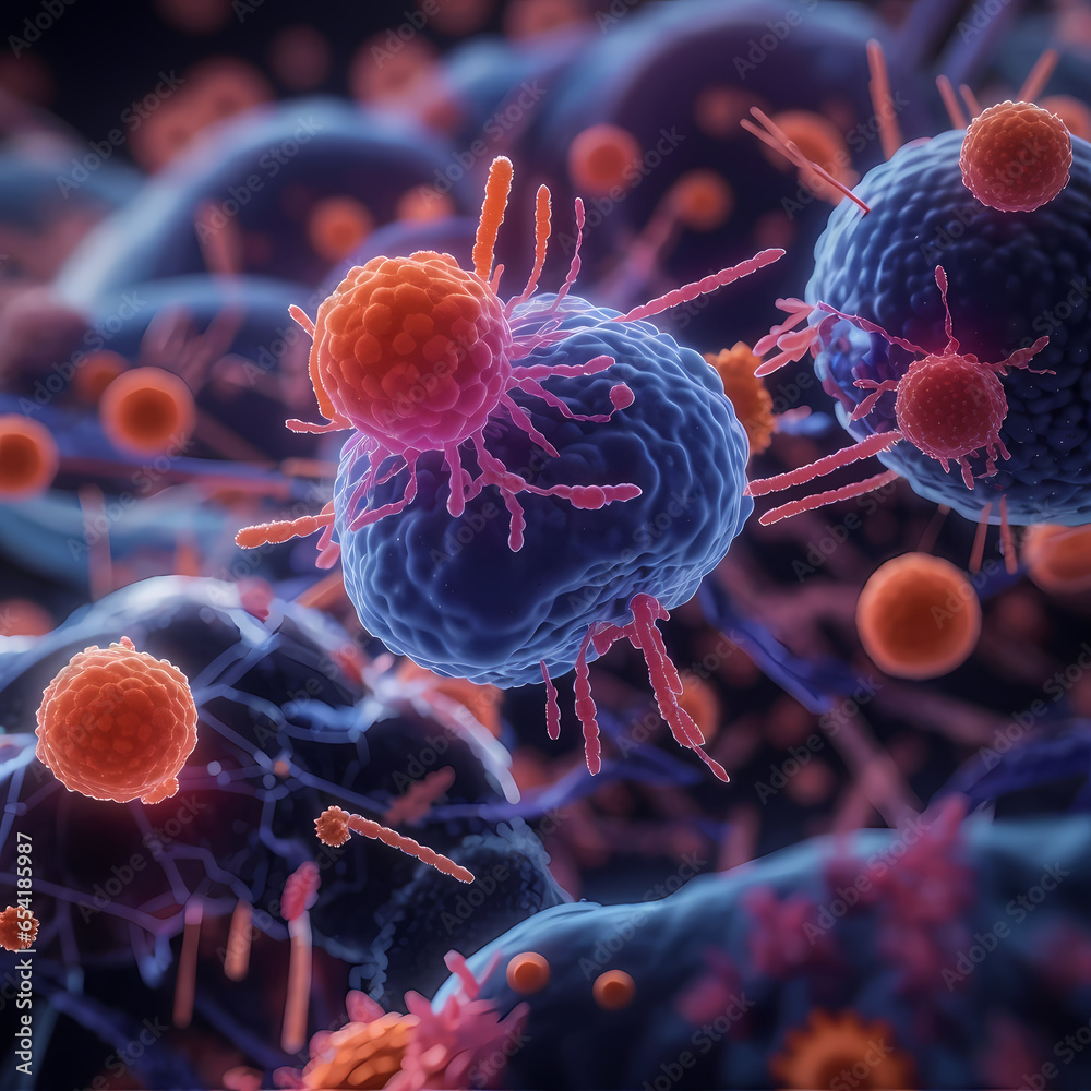 T cells in human thymus. T cells are born from hematopoietic stem cells ...