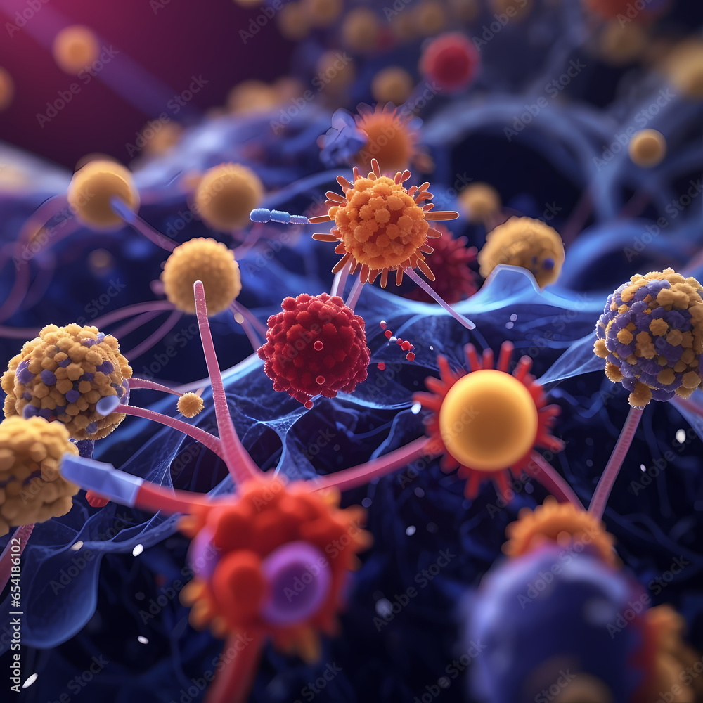 T cells in human thymus. T cells are born from hematopoietic stem cells ...