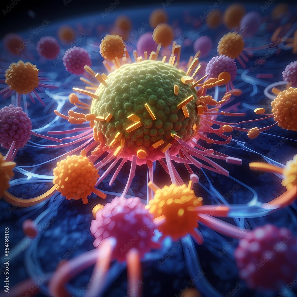 T cells in human thymus. T cells are born from hematopoietic stem cells ...