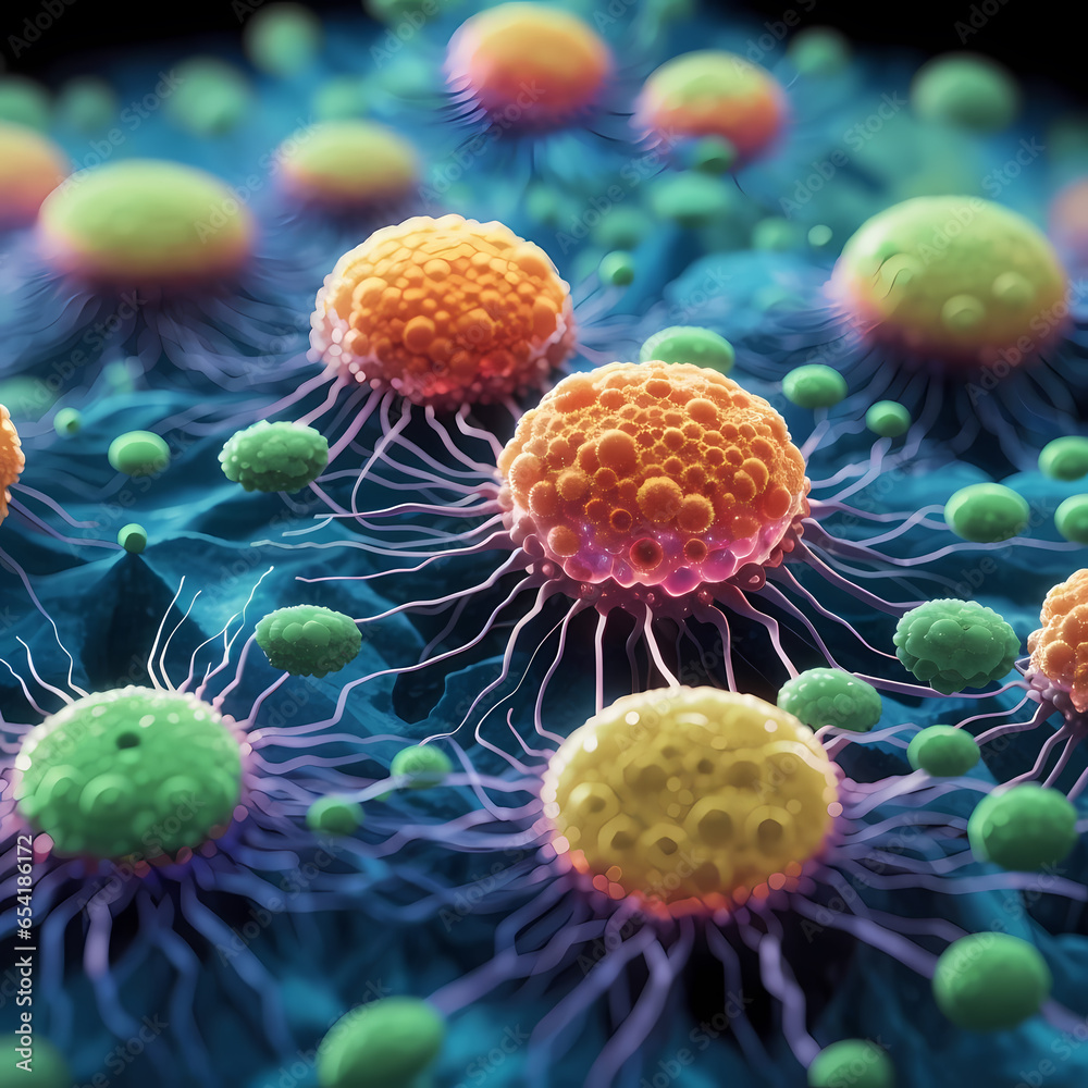 T cells in human thymus. T cells are born from hematopoietic stem cells ...