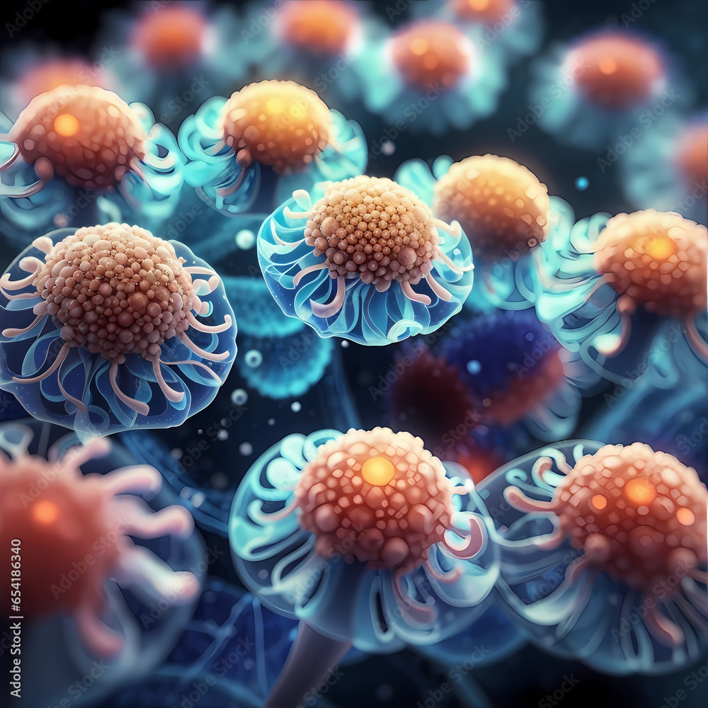 T cells in human thymus. T cells are born from hematopoietic stem cells ...