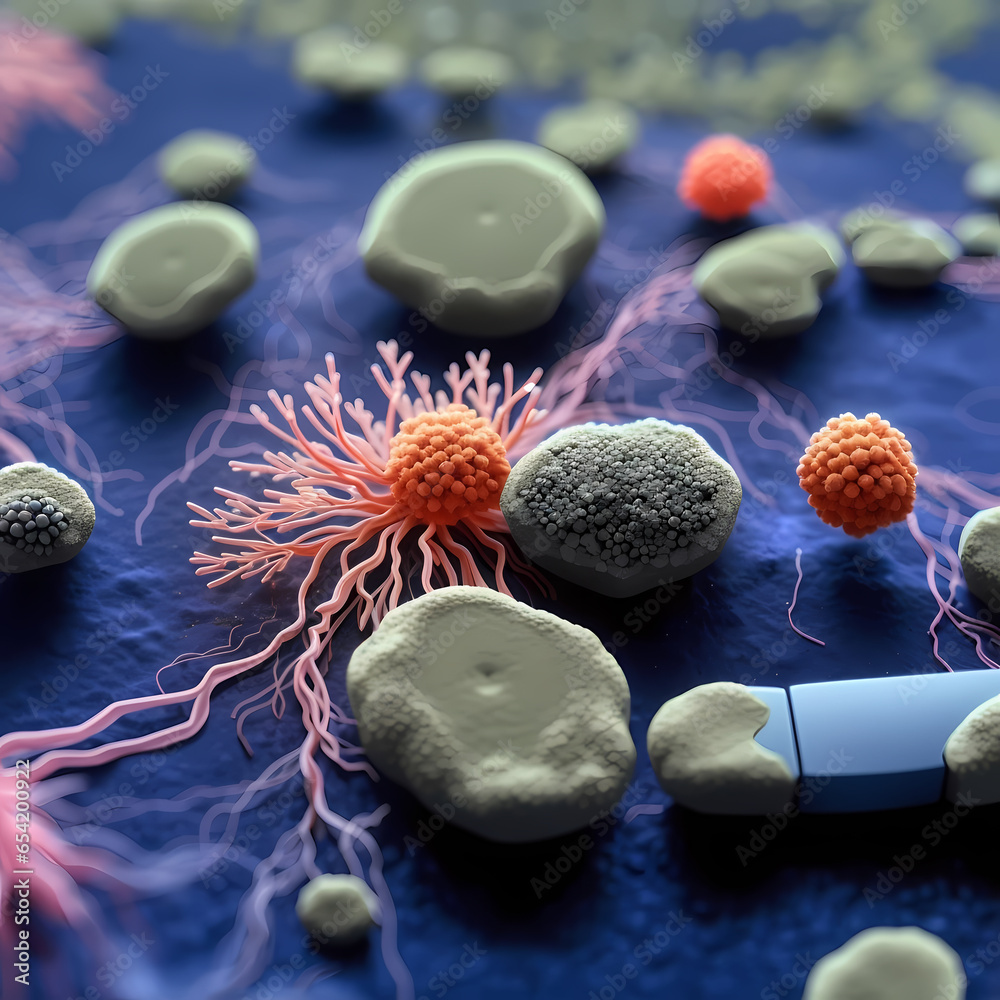 T cells in human thymus. T cells are born from hematopoietic stem cells ...