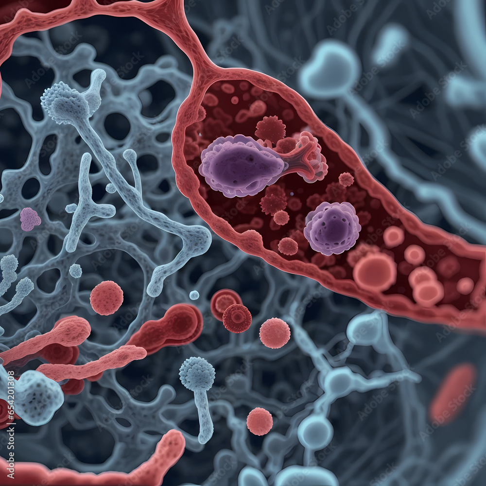 T cells in human thymus. T cells are born from hematopoietic stem cells ...