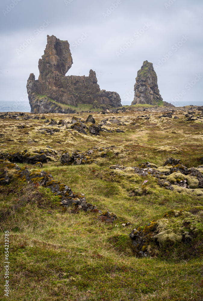Londrangar Basalt Cliffs (Hellnar) in Iceland Stock Photo | Adobe Stock