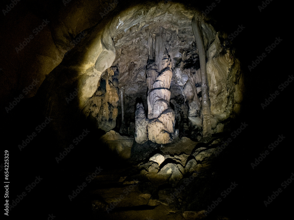 The internal texture, wonderful stalactites, stalagmites and ...