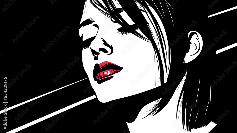 Loneliness and depression. Art representation of a womans emotional ...