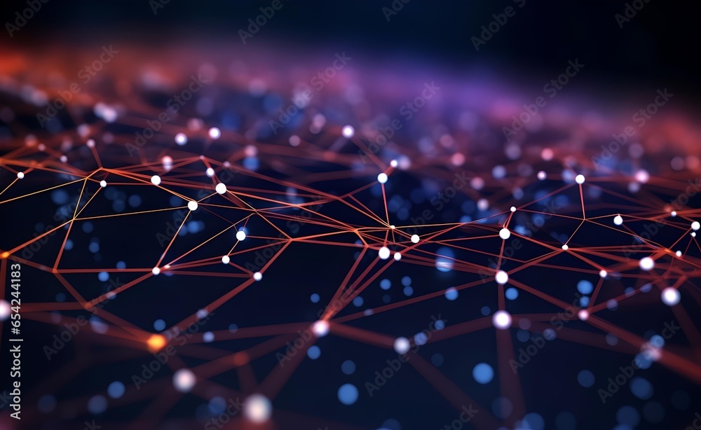 Modern digital abstract background. Machine learning visualization with ...