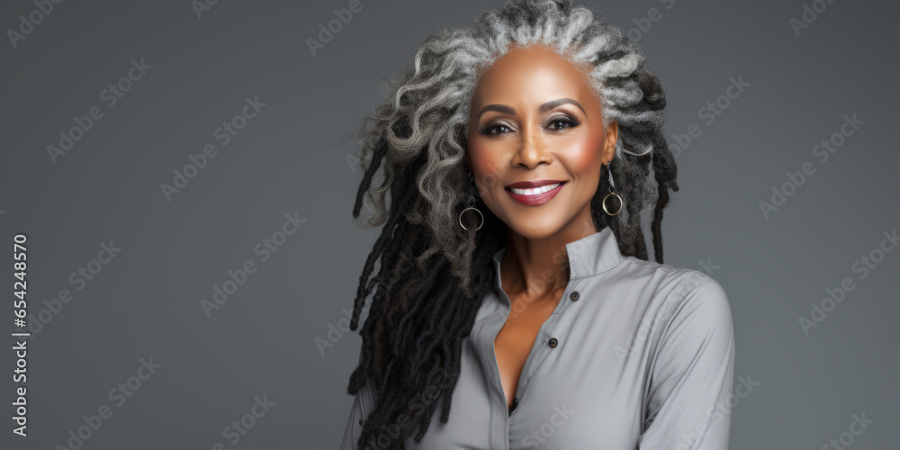 Close up beautiful black female with smooth healthy face skin. Gorgeous ...