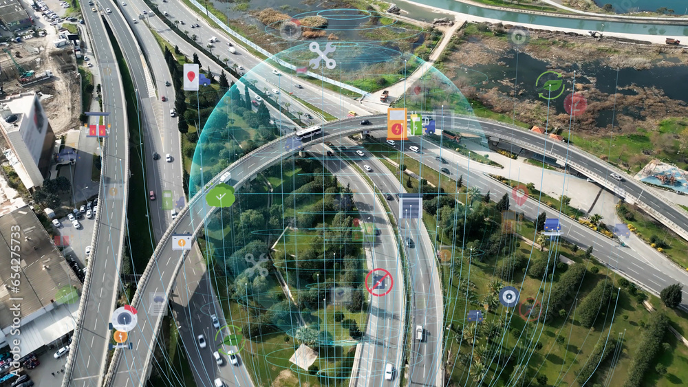 Intelligent Vehicles Cars Communicating Ai Logistic Autonomous Delivery ...