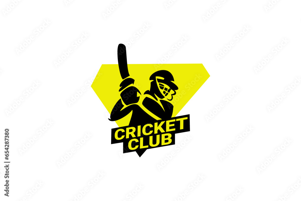 Cricket Logo or football club sign Badge. Cricket logo with shield ...