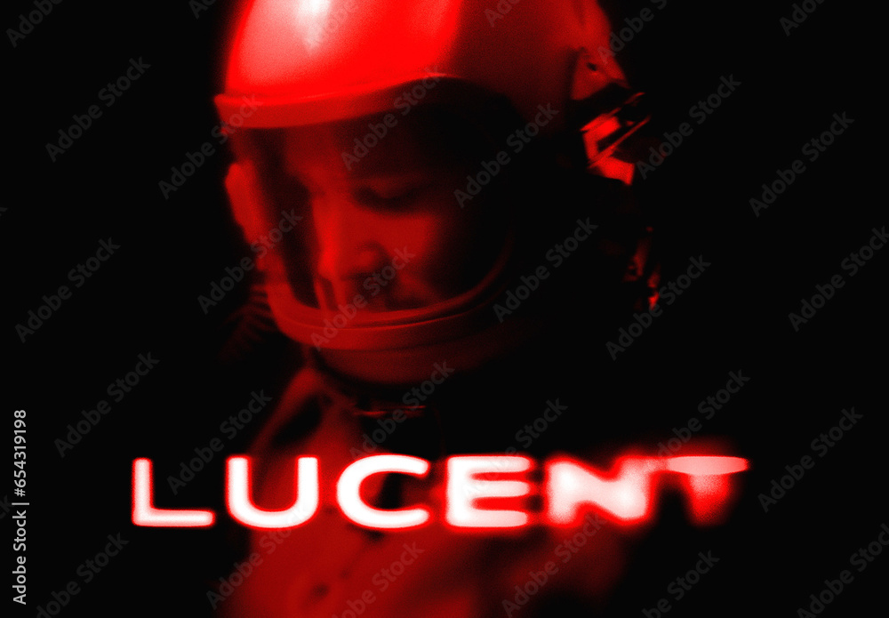 Red Lucent Photo Effect Mockup Stock Template | Adobe Stock