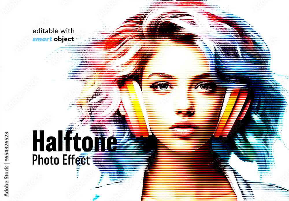 Halftone Color Effect Stock Template | Adobe Stock