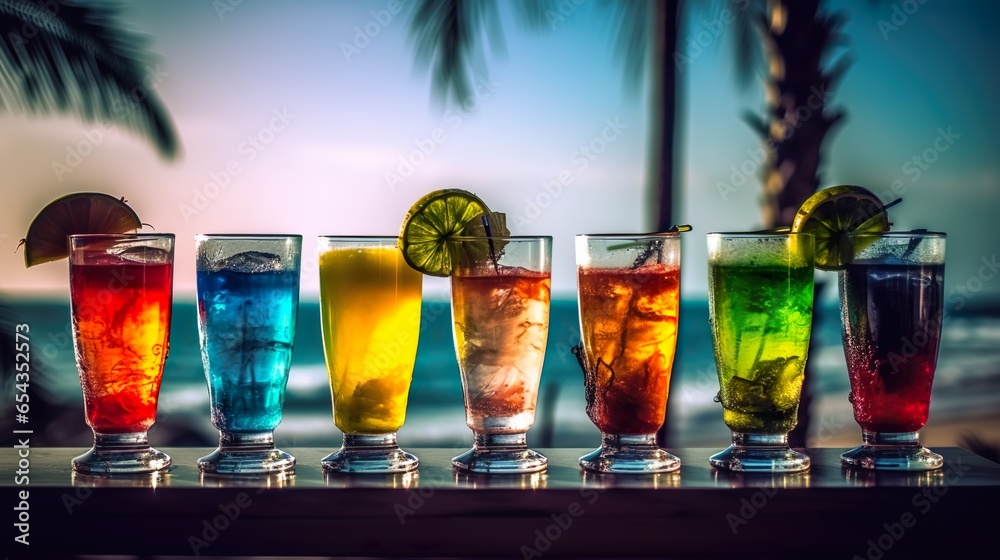 Cocktails multicolored and colorful sundowner in high resolution for ...