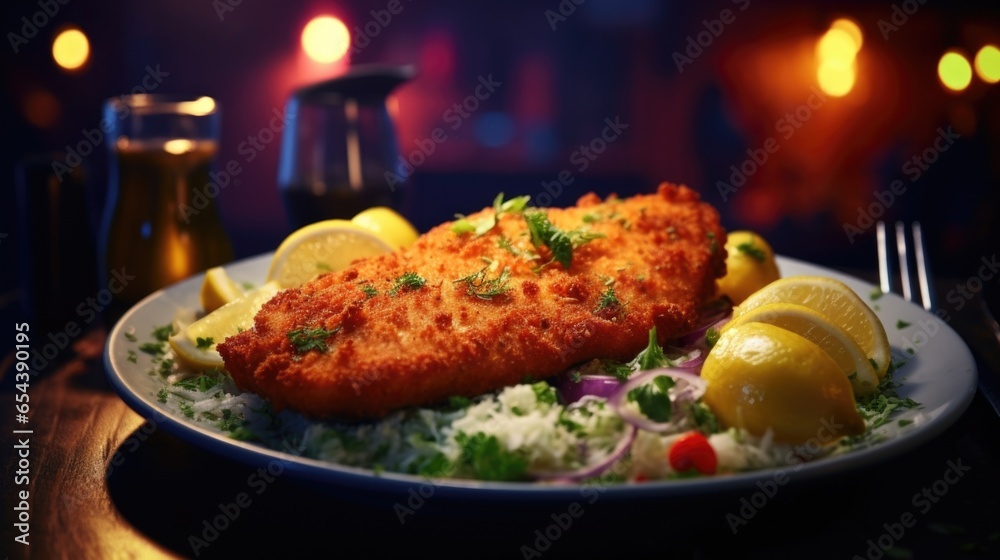 This Schnitzel is a satisfying feast for both the eyes and the taste ...