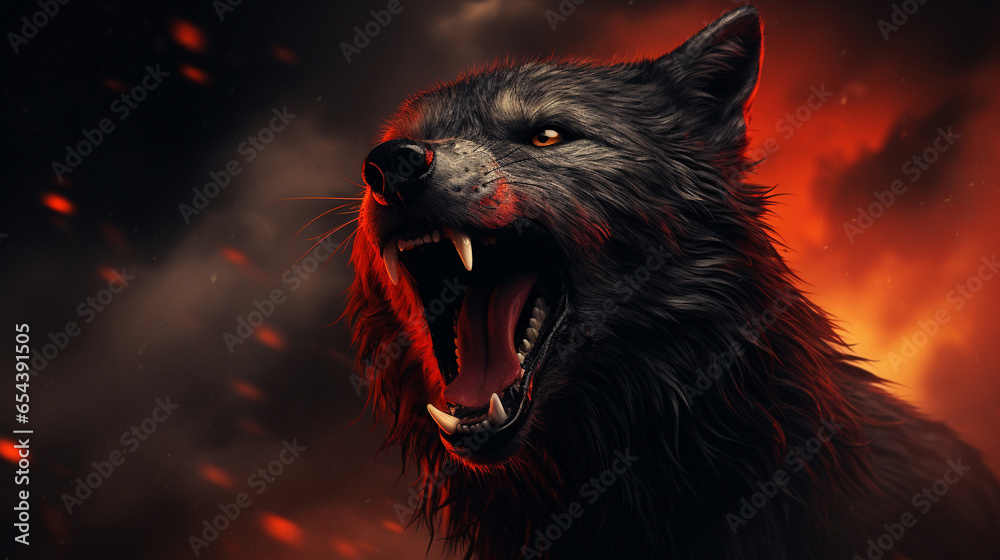 wolf howling at night UHD wallpaper Stock Photographic Image Stock ...