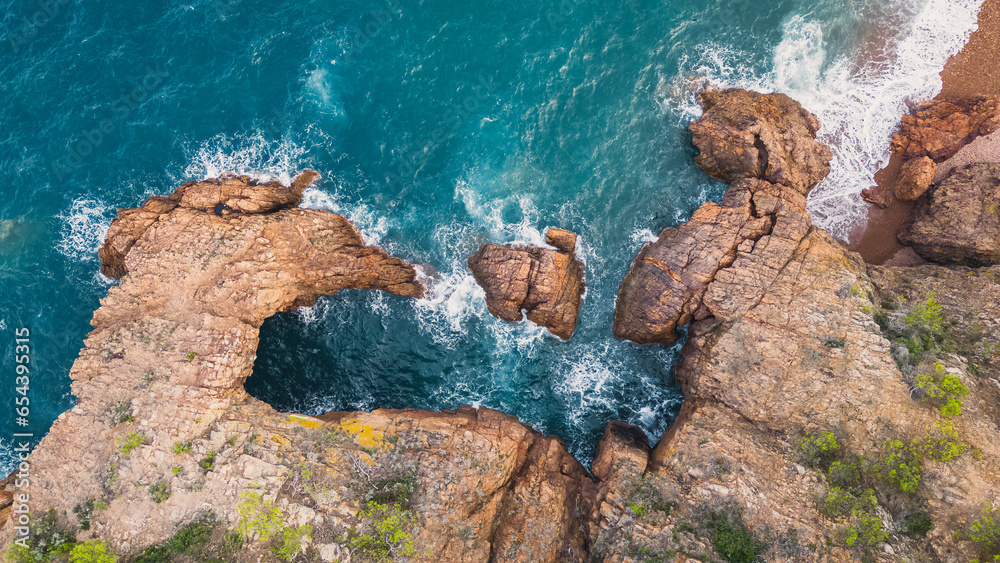Massif de l'Esterel -Theoule sur Mer -Pointe de l'Aiguille. Esterel ...