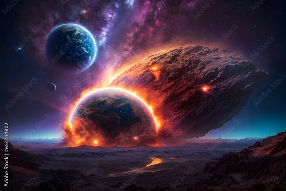 we witness a cataclysmic event as an alien planet collides with our ...