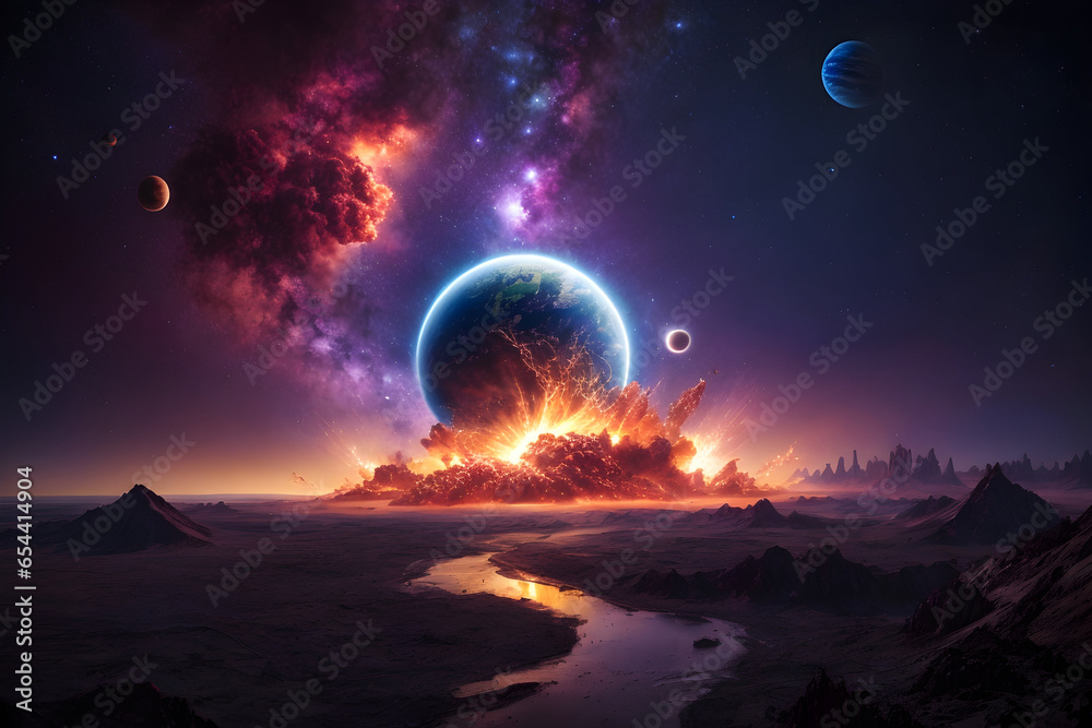 we witness a cataclysmic event as an alien planet collides with our ...