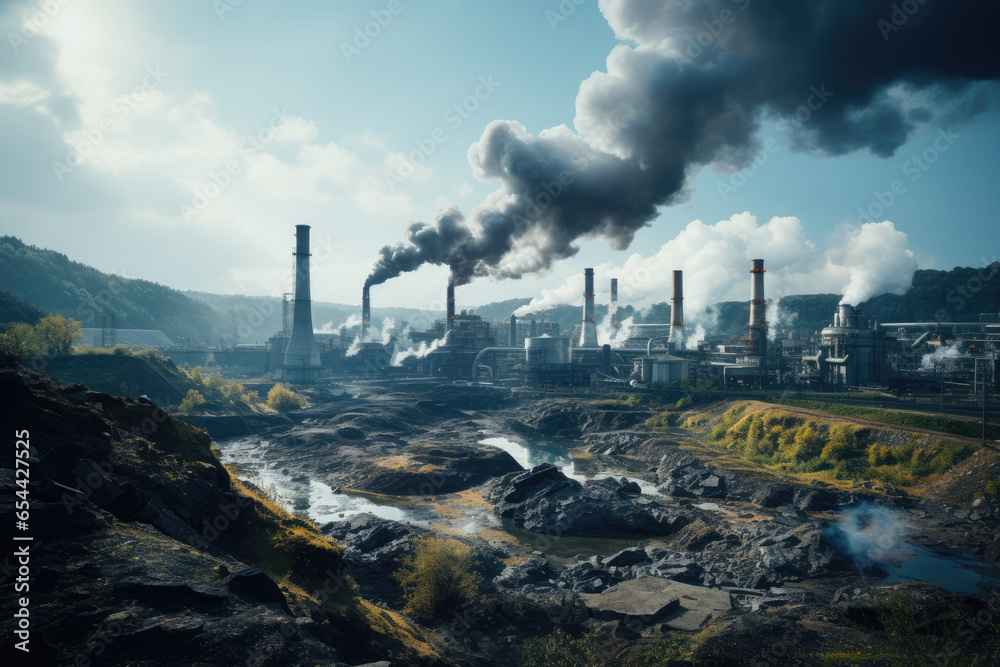 A geothermal power plant tapping into the Earth's heat to produce clean ...