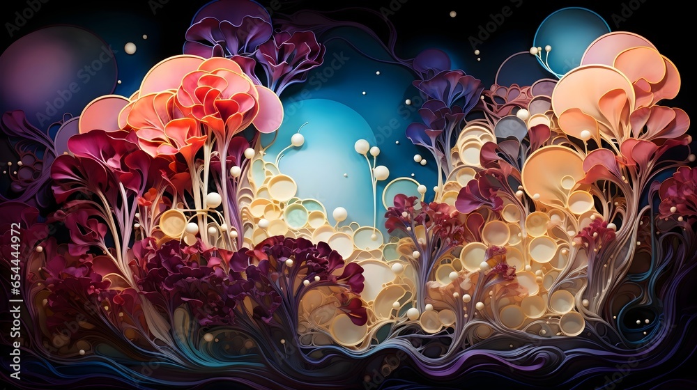 "Fluidic Dreams of Gaia" - Fluid, watercolor-like abstract patterns ...