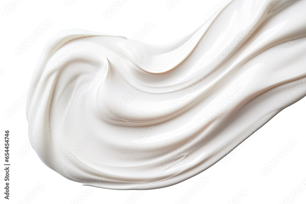 White face cream texture isolated on white background skincare product ...
