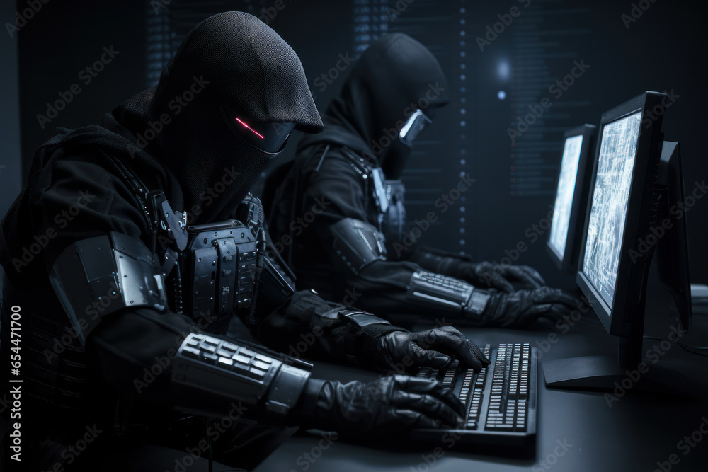 AI driven Cyber Police combating cyber crime during work Stock ...