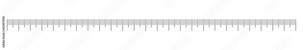 Measuring chart 25 centimeters. Length measurement math, distance ...
