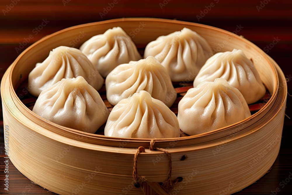 Xiao Long Bao a famous Chinese appetizer is served in a restaurant in a ...