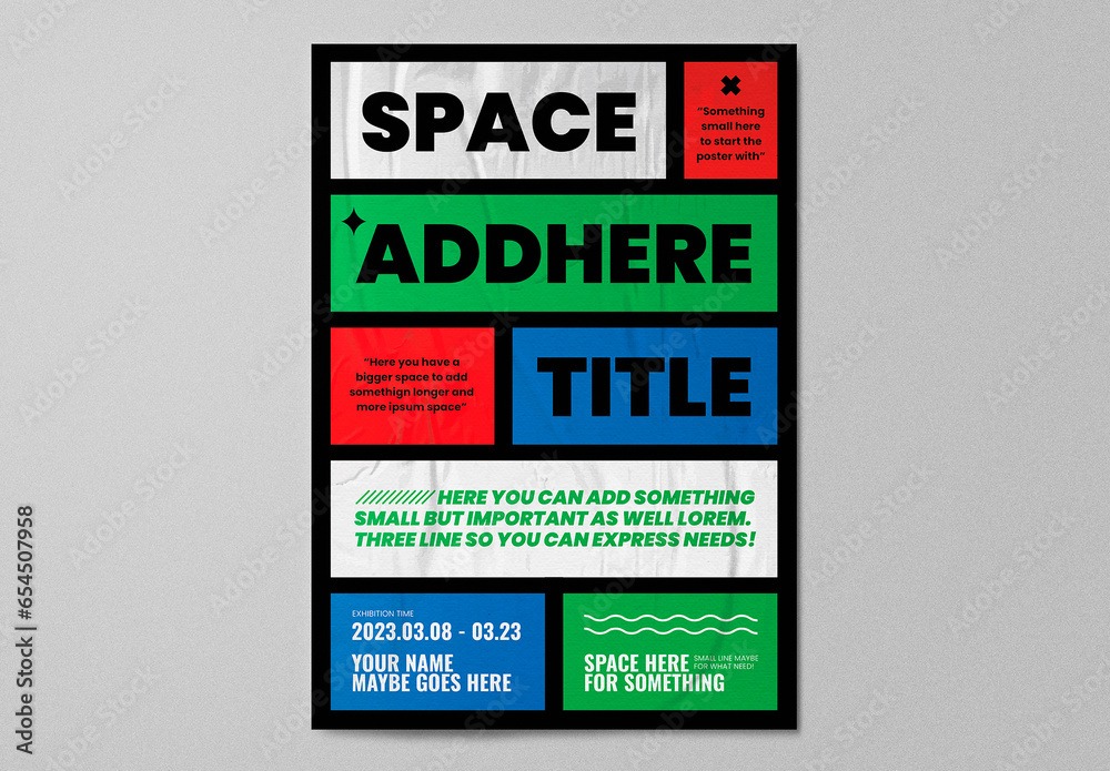 Color Blocks Poster Template Stock Template | Adobe Stock