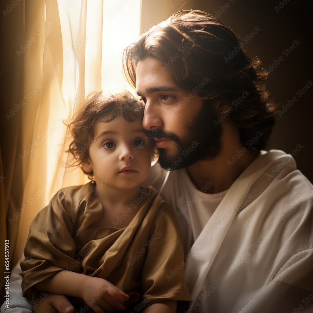 Saint Joseph. betrothed husband of the Blessed Virgin Mary , religion ...