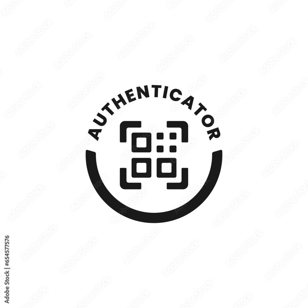authenticator icon vector or authenticator code icon vector in flat ...