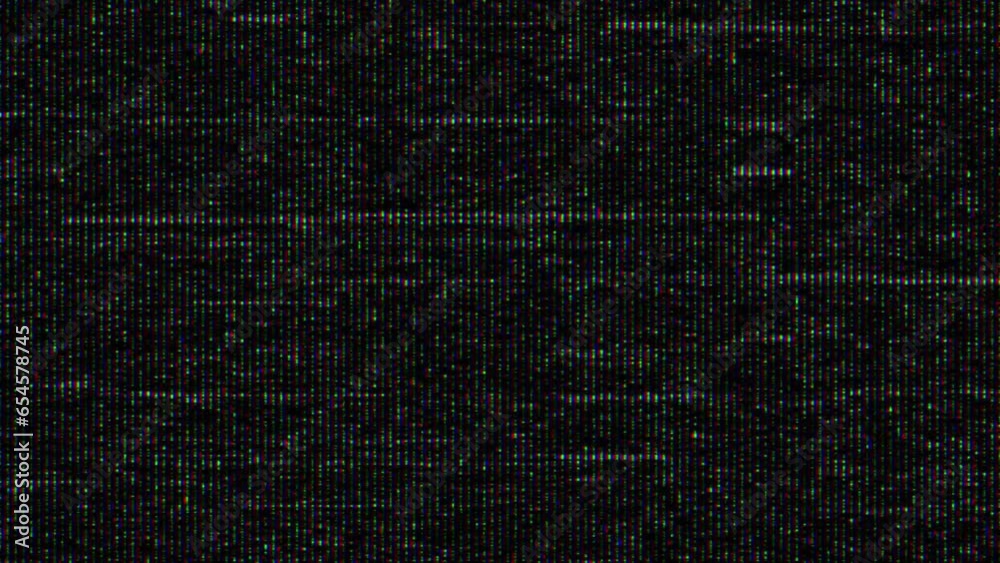 A retro TV noise distortion overlay. Colorful Flickering static texture ...