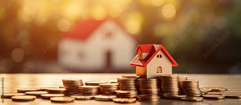 Using a transparent calculator stack coins against the sunrise to ...