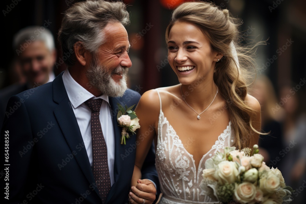 A heartwarming moment of the father of the bride giving his daughter ...