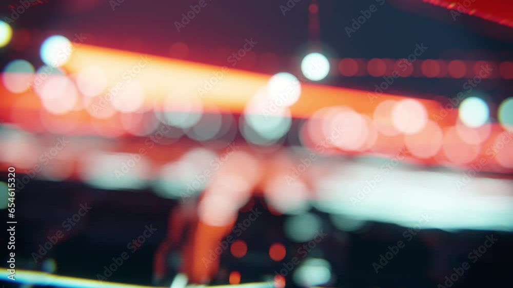 3d Render artwork visuals, fantastic animation Futurisc with lights ...