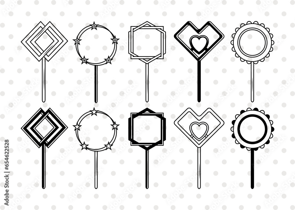 Vetor de Cake Topper SVG, Birthday Silhouette, Topper Svg, Baby ...
