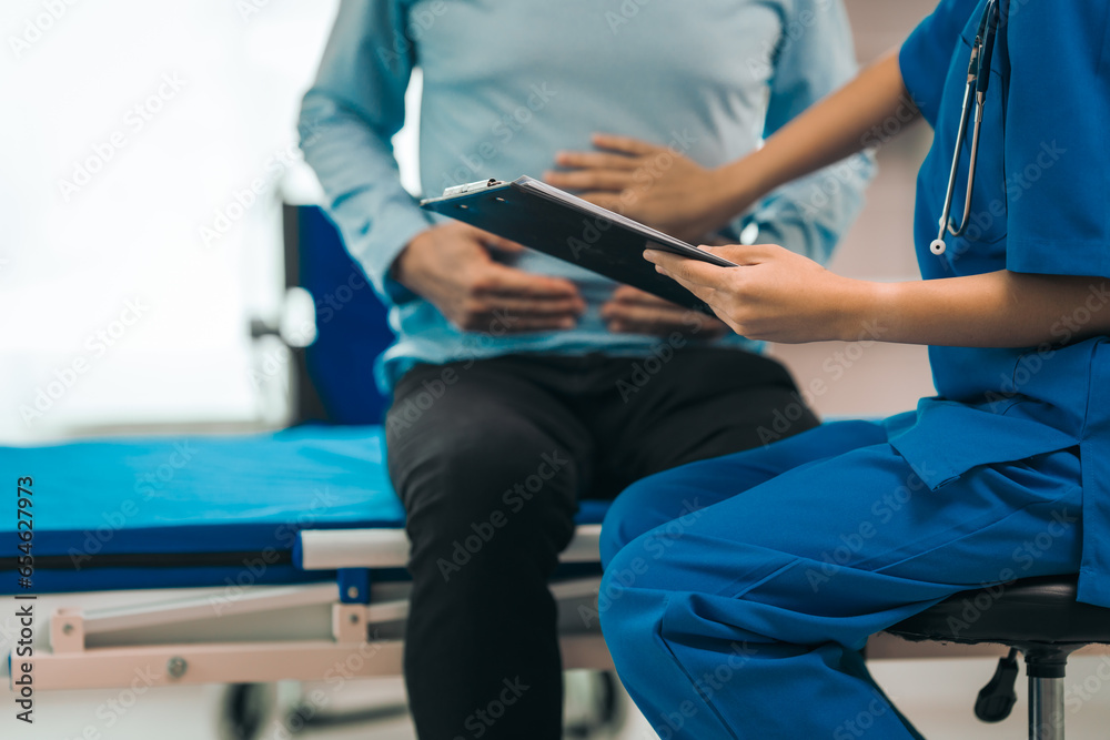 Elderly man engages in thoughtful discussion with compassionate asian ...