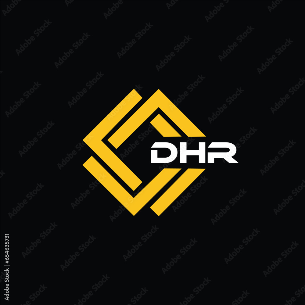 DHR letter design for logo and icon.DHR typography for technology ...