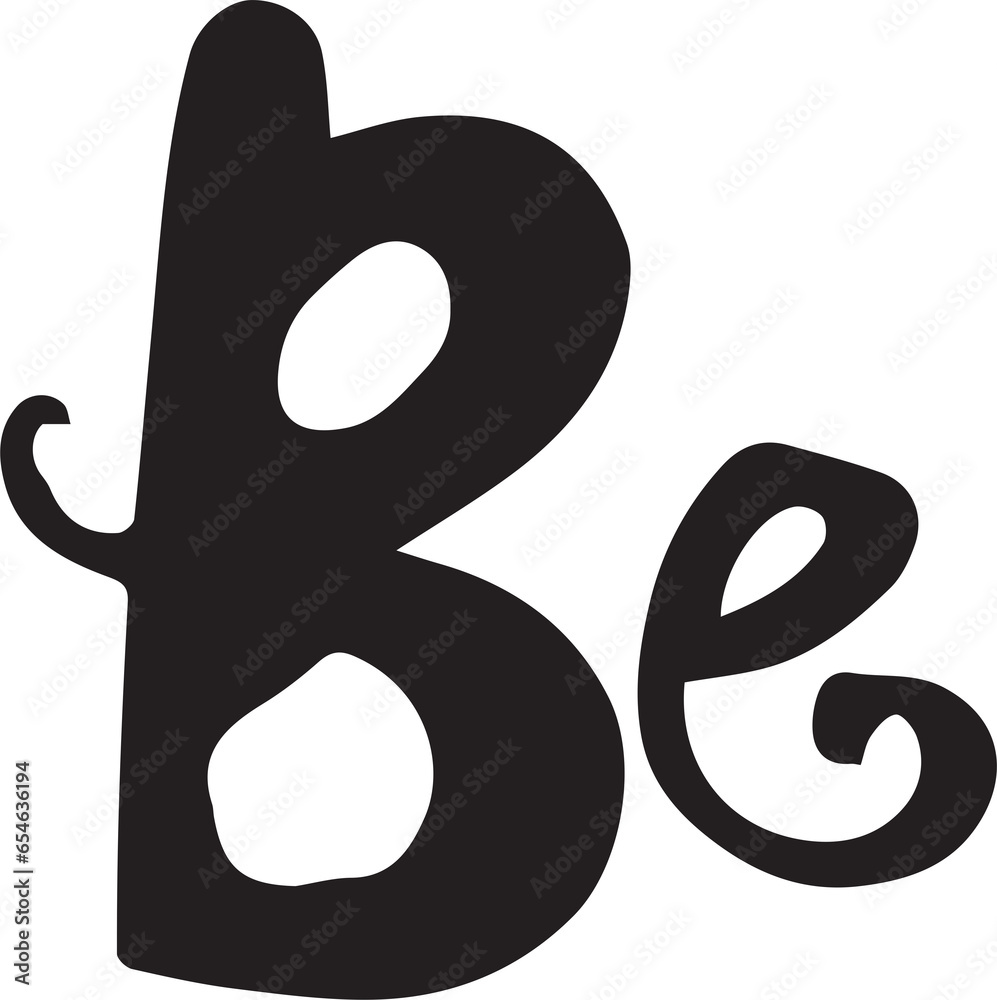 Digital png illustration of be text on transparent background Stock ...