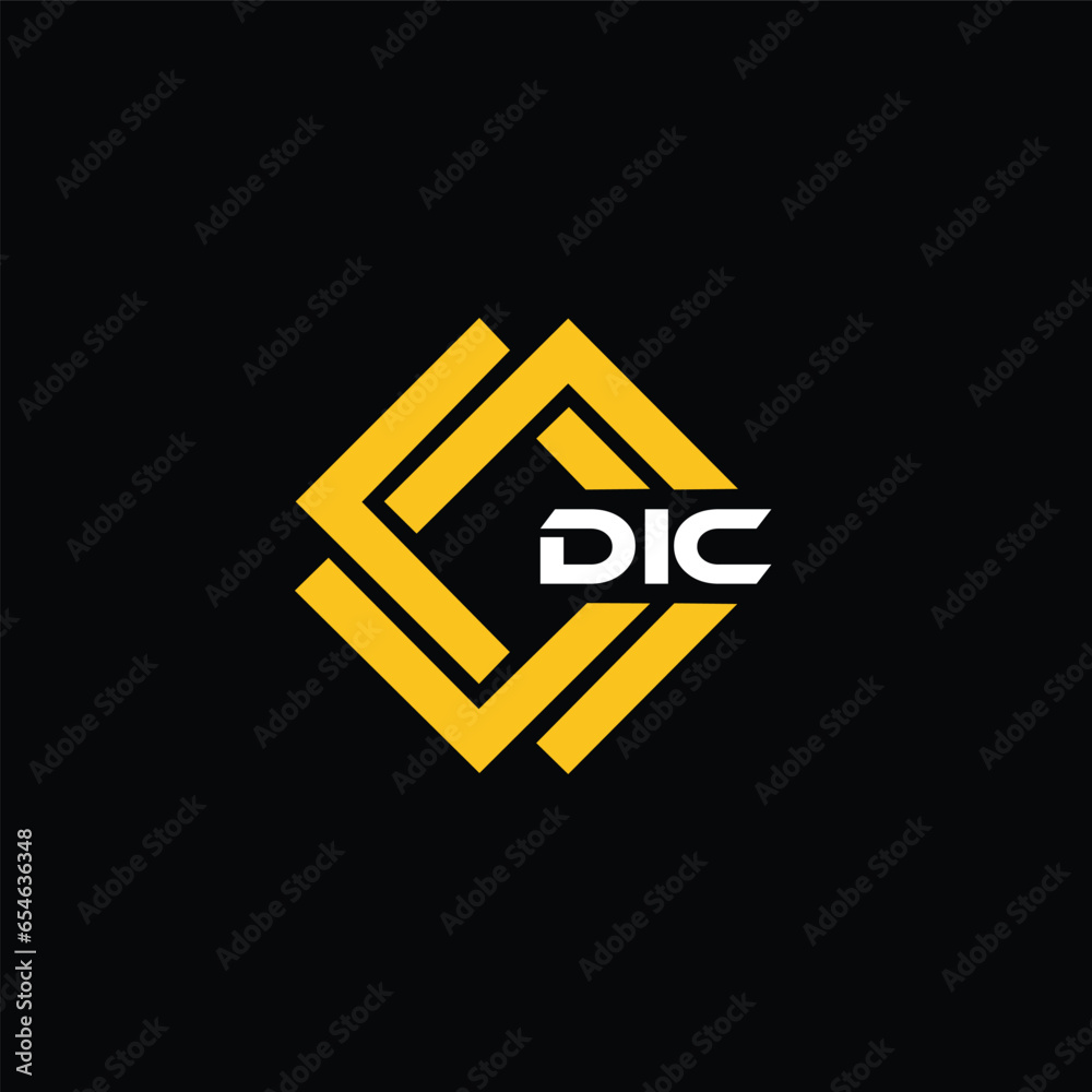 DIC letter design for logo and icon.DIC typography for technology ...