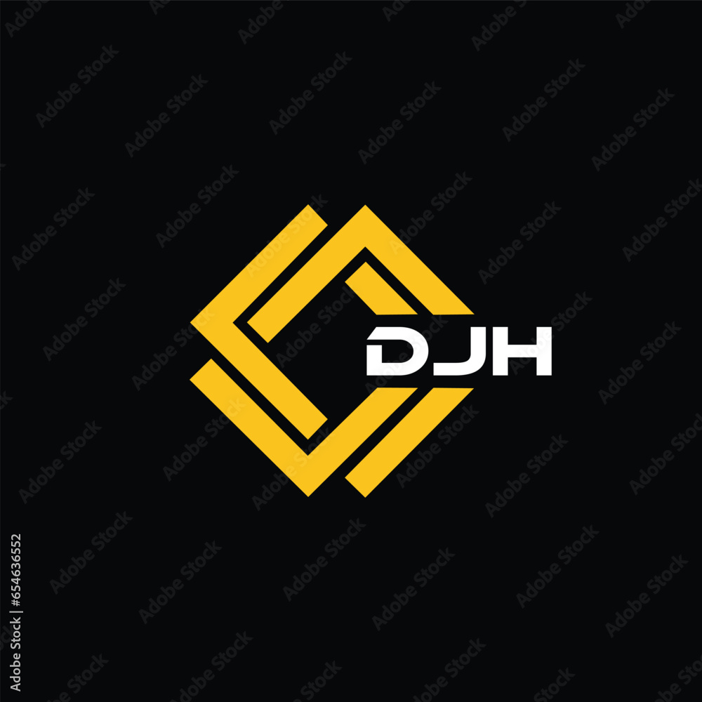 DJH letter design for logo and icon.DJH typography for technology ...