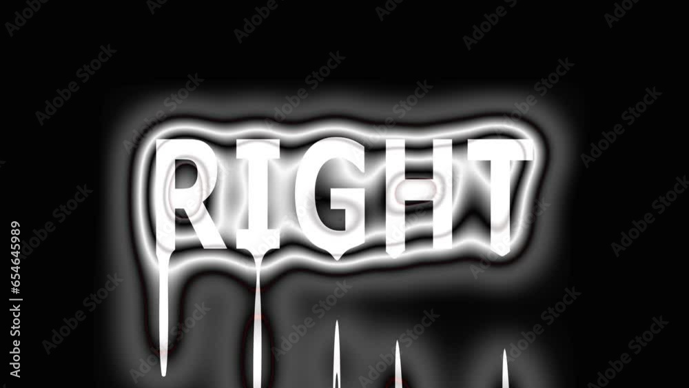 Right text animated, suitable for celebration, wishes, party, message ...