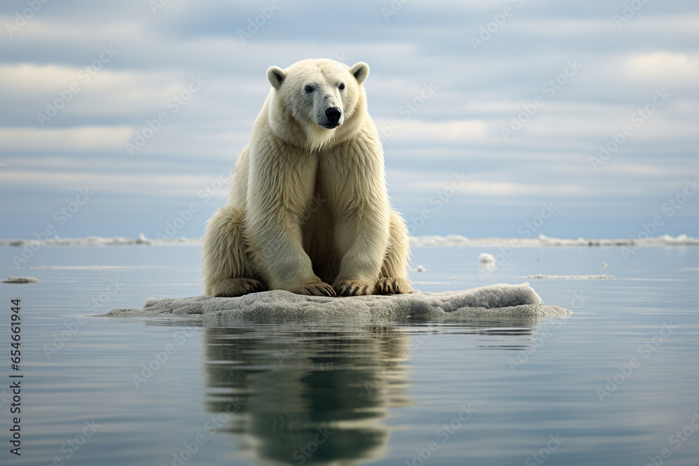 poignant photo of a polar bear alongside a message about the importance ...