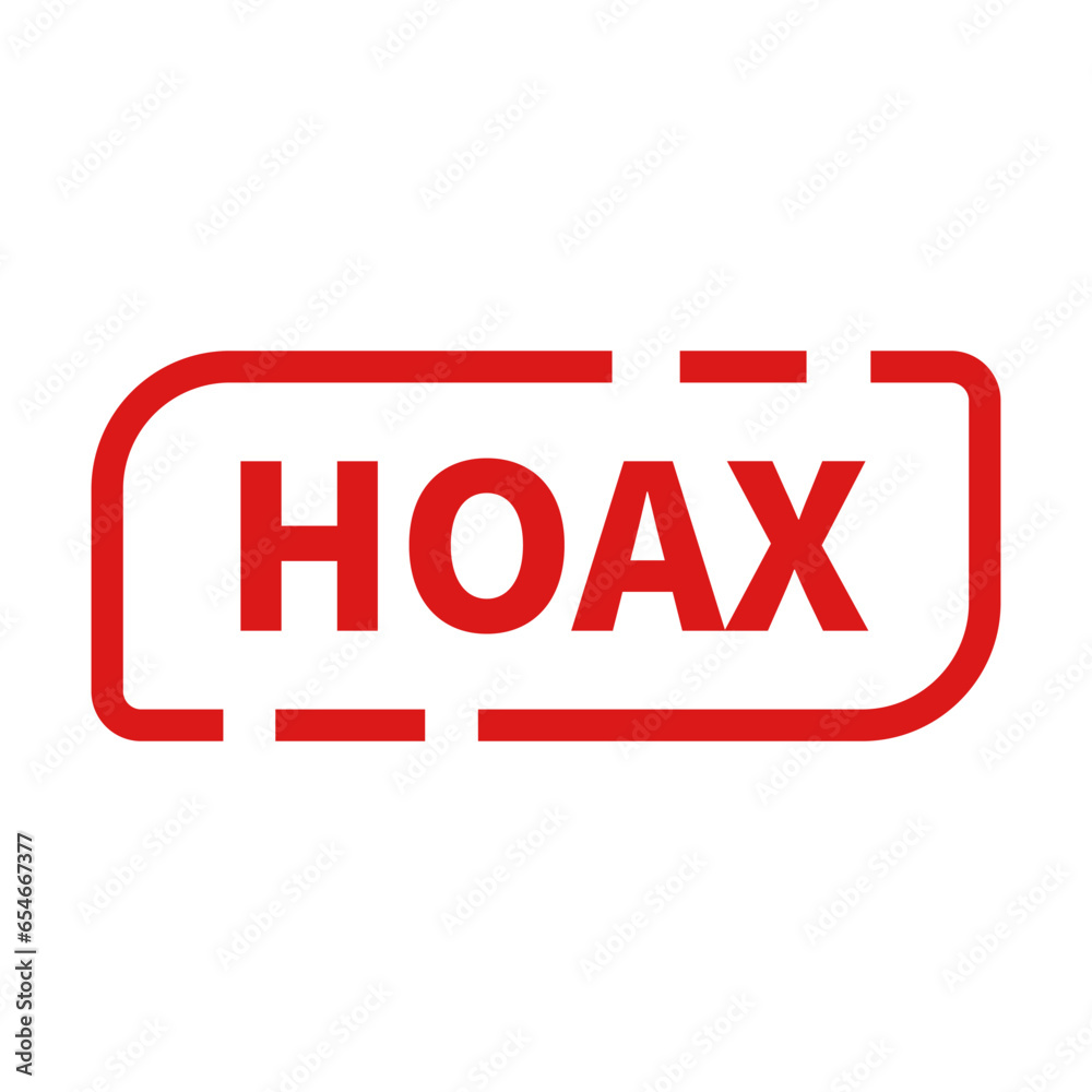 Hoax Stamp In Red Line Rectangle Shape For Fake Information Stock ...