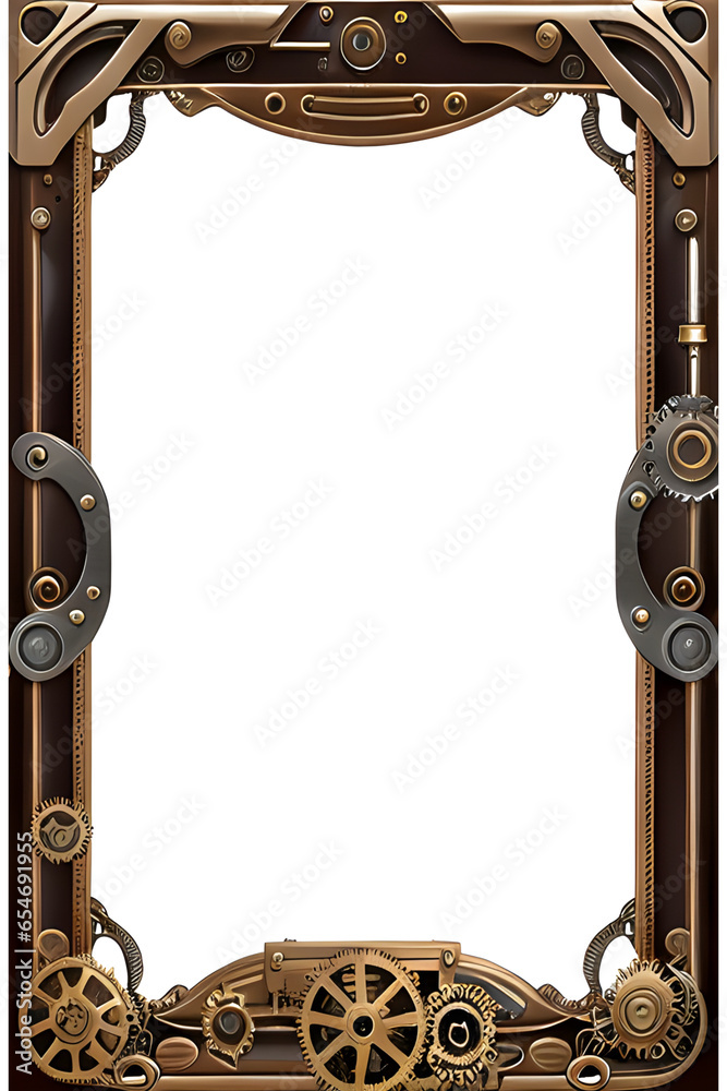 Steampunk Border Frame PNG Image Transparent Background Stock ...