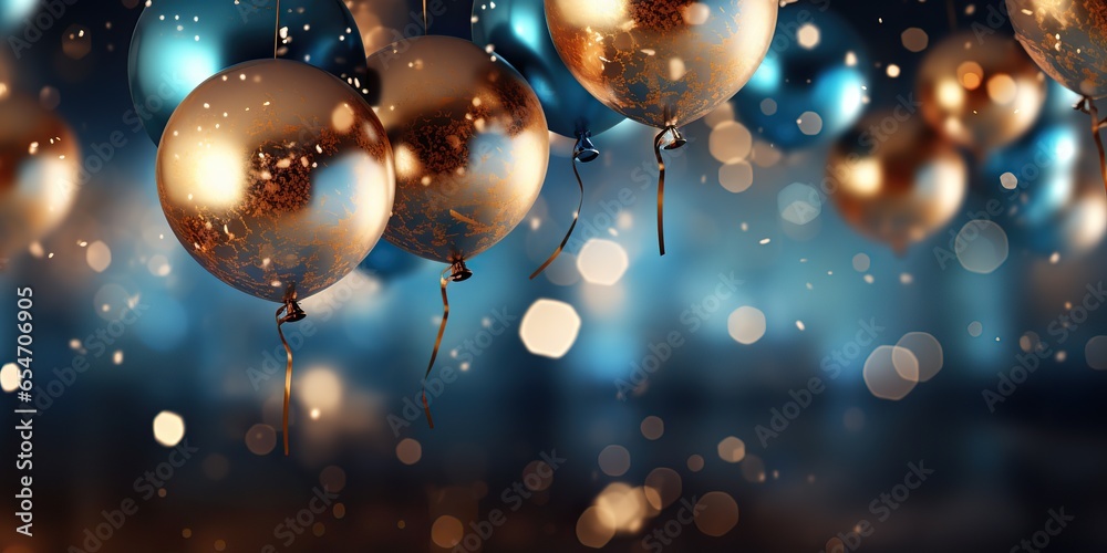 AI Generated. AI Generative. Air balloons in the bacgkround decoration ...